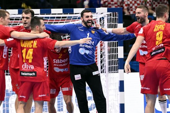 Montenegros Goalkeeper Nikola Matovic C Celebrates Editorial Stock ...