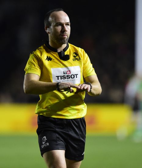 Referee Mike Adamson Checks Tmo During Editorial Stock Photo - Stock ...