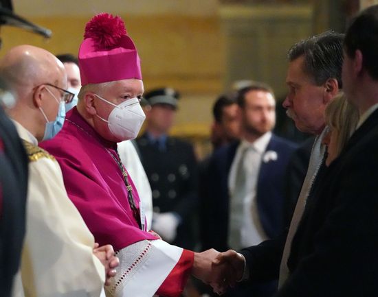 St Louis Archbishop Mitchell Rozanski Greets Editorial Stock Photo ...
