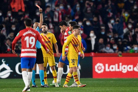 Gavi Barcelona Shown Red Card During Editorial Stock Photo - Stock ...