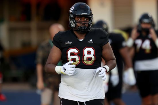 Team Mauka Offensive Lineman Mark Nabou Editorial Stock Photo - Stock ...