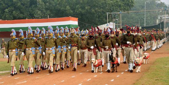 Bihar Police Personnel During Full Dress Editorial Stock Photo - Stock ...