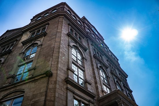 Foundation Building Exterior Sun Flare Low Editorial Stock Photo ...