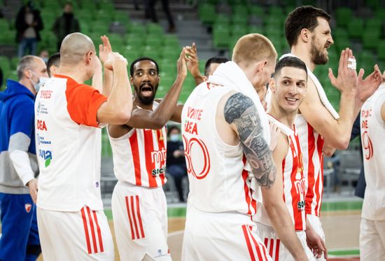 Players Crvena Zvezda Celebrate After Winning Editorial Stock Photo ...