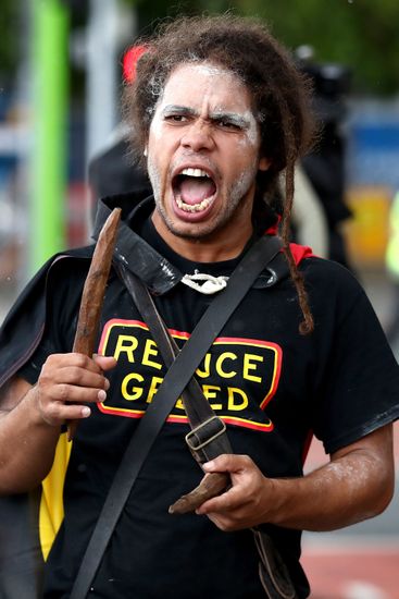Derek Sandy Leads March During Invasion Editorial Stock Photo - Stock ...