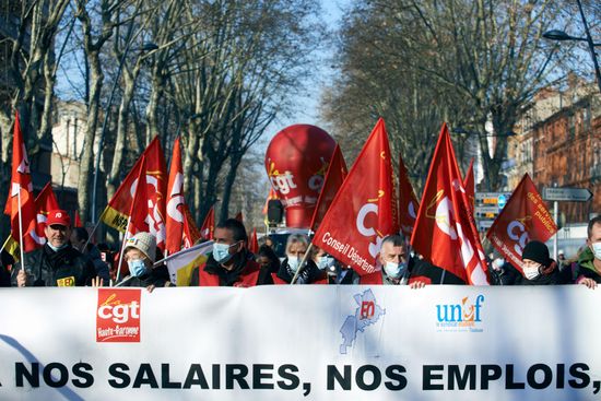 Banner Reads Our Wages Our Jobs Editorial Stock Photo - Stock Image ...