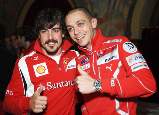 Fernando Alonso Valentino Rossi Editorial Stock Photo - Stock Image ...