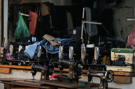 Tailor Shop Sewing Machines Local Market Editorial Stock Photo - Stock ...