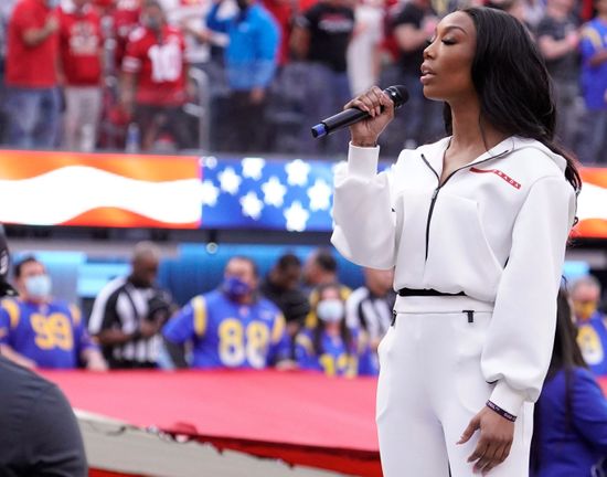 Brandy Sings National Anthem Nfc Championship Editorial Stock Photo ...