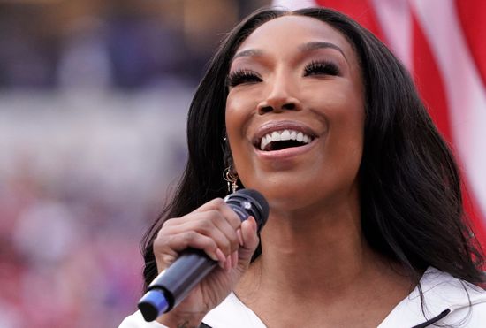 Brandy Sings National Anthem Nfc Championship Editorial Stock Photo ...