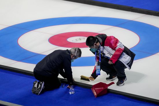 Staff Make Final Preparations Curling Venue Editorial Stock Photo ...