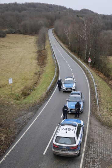 Police Officers Secure Road Ulmet Germany Editorial Stock Photo - Stock ...
