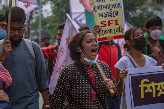 Student Fedaration India Protest Reopening School Editorial Stock Photo ...