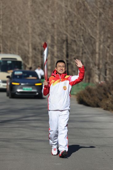 Torch Bearer Zhao Zhenxing Runs Torch Editorial Stock Photo - Stock Image | Shutterstock