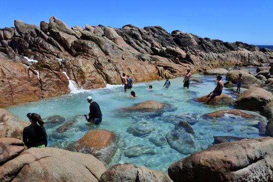 Australian People Enjoying Rock Pool Wyadup Editorial Stock Photo ...