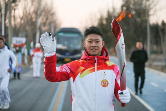 Torch Bearer Yan Xinzhuo Runs Torch Editorial Stock Photo - Stock Image | Shutterstock