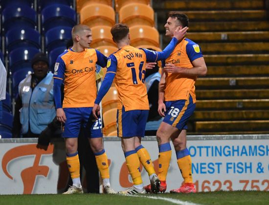 Rhys Oates Mansfield Town Celebrates His Editorial Stock Photo - Stock ...
