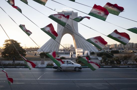 Vehicle Drives Past Azadi Freedom Monument Editorial Stock Photo ...