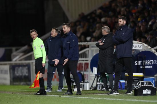 Hartlepool United Manager Graeme Lee During Editorial Stock Photo ...