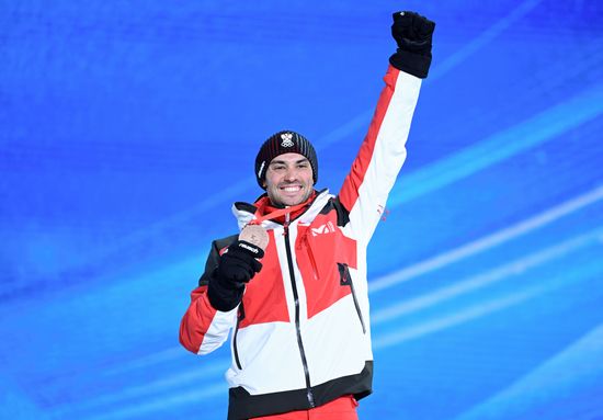 Bronze Medalist Lukas Greiderer Austria Poses Editorial Stock Photo ...