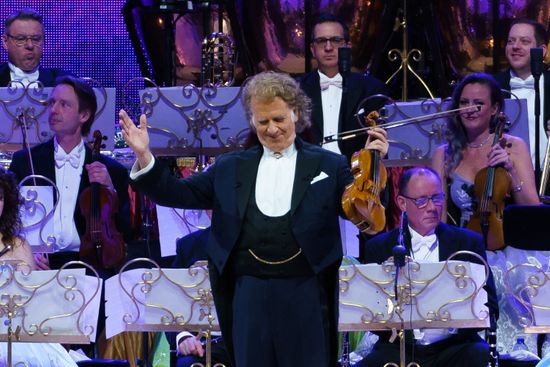 Dutch Violinist Andre Rieu Performs During Editorial Stock Photo ...