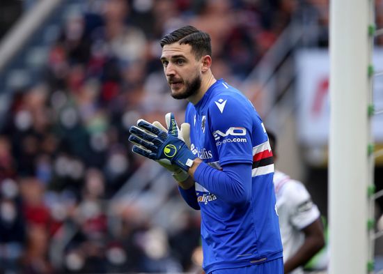 Wladimiro Falcone Uc Sampdoria Action Editorial Stock Photo - Stock ...