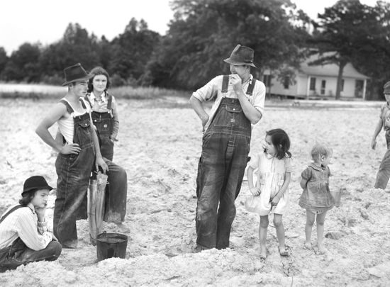Tenant Farmer His Children Field Ready Editorial Stock Photo - Stock ...