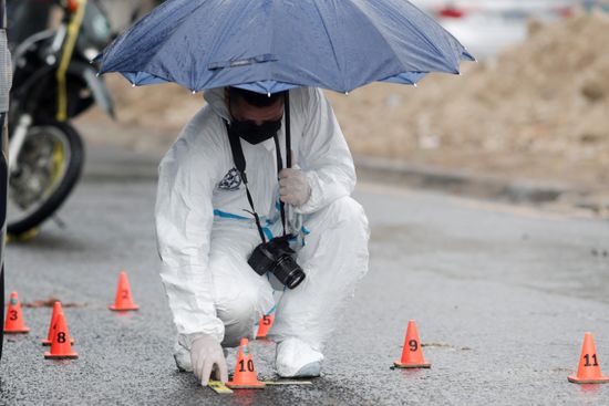 Members Polices Mobile Crime Laboratory Investigating Editorial Stock ...
