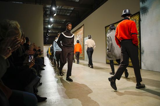 Models On Catwalk Fashion Show Paris Editorial Stock Photo - Stock ...