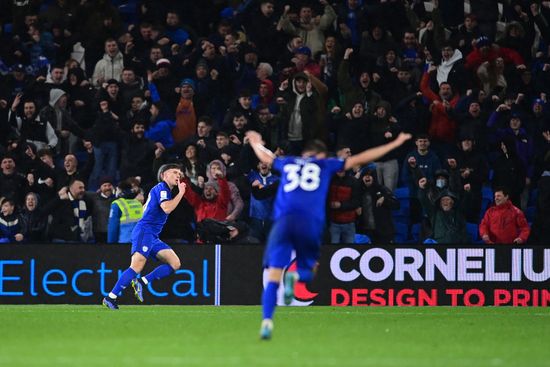 Mark Harris Cardiff City Celebrates Scoring Editorial Stock Photo ...