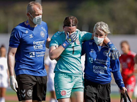 Denmarks Goalkeeper Lene Christensen C Leaves Editorial Stock Photo ...