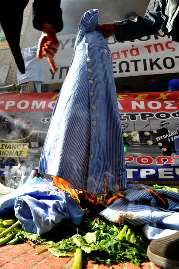 Symbolic Burn Uniforms By Health Workers Editorial Stock Photo - Stock ...