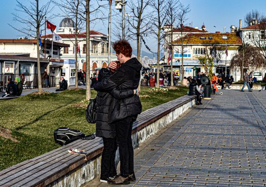 Turkish Couple Hug Each Other During Editorial Stock Photo - Stock ...