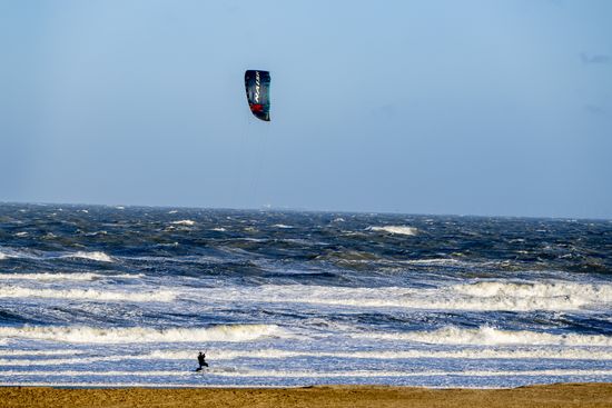 Kite Surfers Defy Strong Wind Knmi Editorial Stock Photo - Stock Image ...