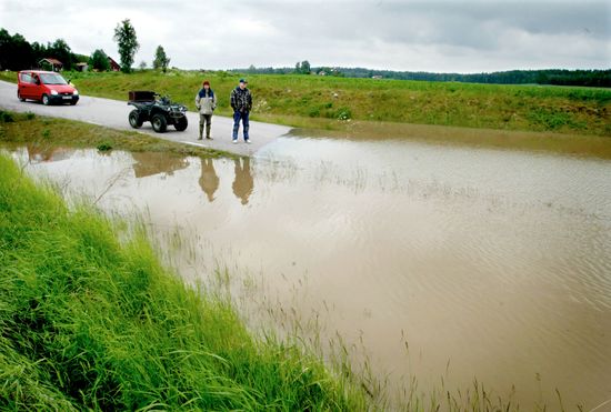 Flood Country Road Countryside Editorial Stock Photo - Stock Image ...