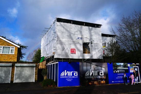 Scaffolding Buffeted Wind Near Richmond Park Editorial Stock Photo ...