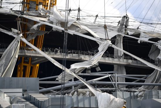 Roof Londons O2 Arena Ripped Open Editorial Stock Photo - Stock Image ...