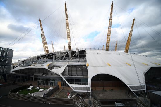 Roof Londons O2 Arena Ripped Open Editorial Stock Photo - Stock Image ...