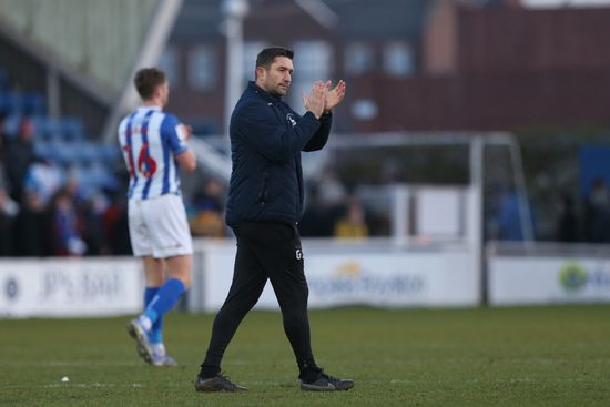Hartlepool United Manager Graeme Lee Applauds Editorial Stock Photo ...
