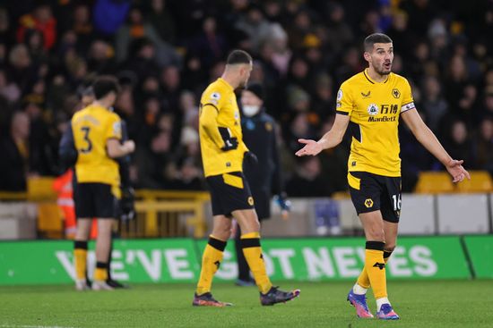 Conor Coady Wolves Gestures During Premier Editorial Stock Photo ...