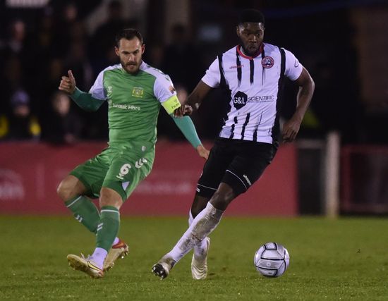 Nathan Blissett Maidenhead United Pressured By Editorial Stock Photo ...