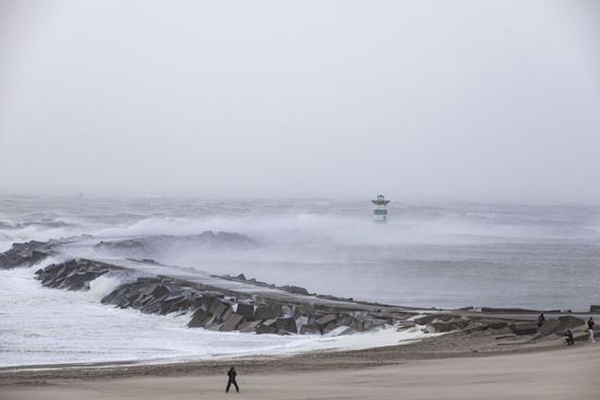 Scheveningen Netherlands 20220218 Storm Eunice Fads Editorial Stock ...