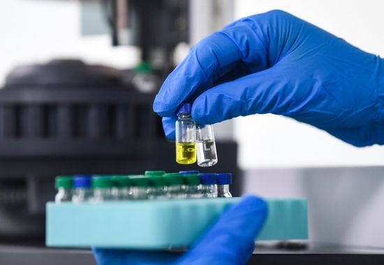 Employee Tests Quality Edible Oil Lab Editorial Stock Photo - Stock ...