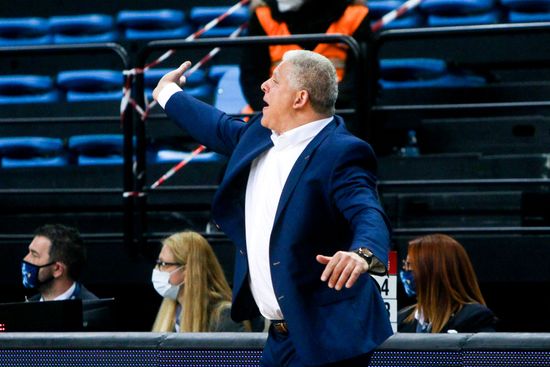 Greeces Coach Sotiris Manolopoulos Reacts During Editorial Stock Photo ...