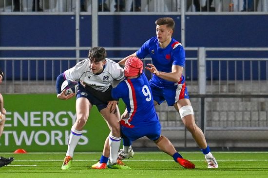 Scotlands Murray Redpath Tackled By Frances Editorial Stock Photo ...