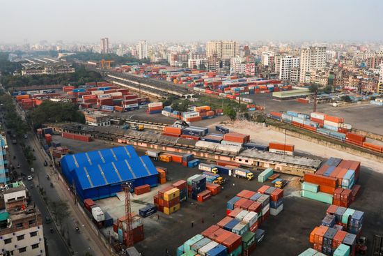 Containers Seen Into Inland Container Depot Editorial Stock Photo ...