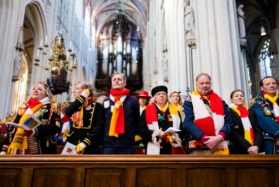 People Attend Carnival Mass Sintjan Cathedral Editorial Stock Photo ...