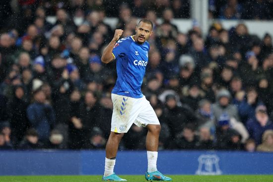 Salomon Rondon Everton Celebrates Scoring His Editorial Stock Photo ...