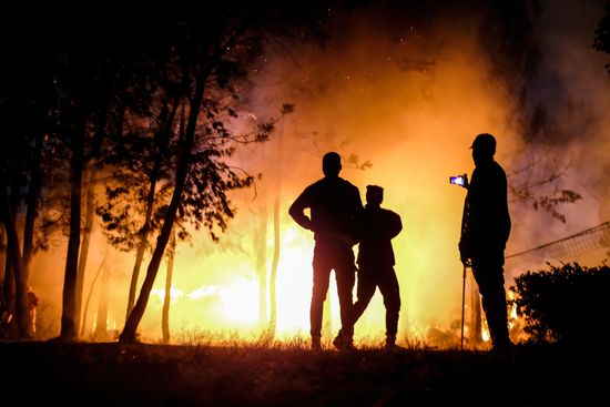 Man Takes Pictures During Fire Outbreak Editorial Stock Photo - Stock ...