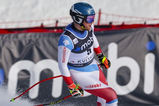Niels Hintermann Austria Finish Area During Editorial Stock Photo ...